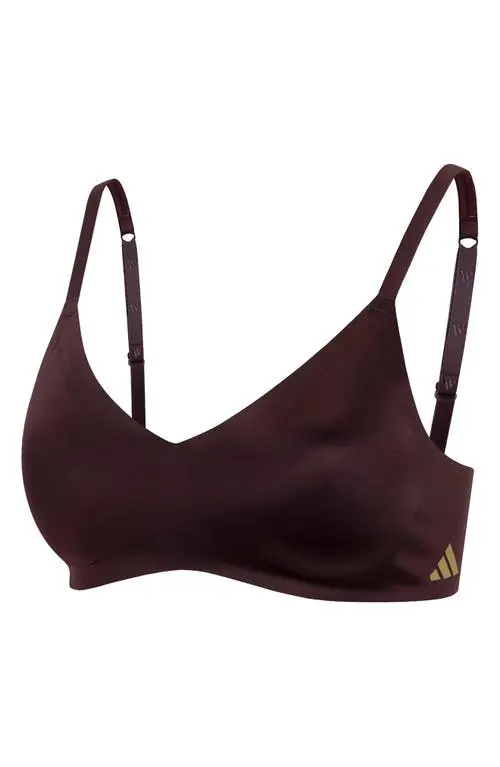 ADIDAS ORIGINALS Bonded Wireless T-shirt Bra - Shadow Brown