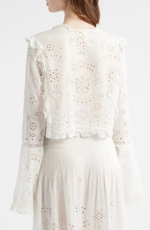 LoveShackFancy Hawthorn Cotton Broderie Anglaise Top