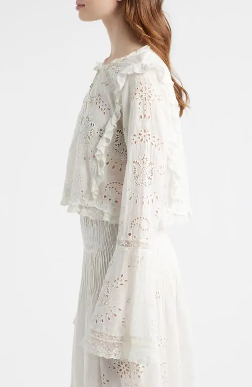 LoveShackFancy Hawthorn Cotton Broderie Anglaise Top