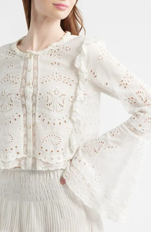 LoveShackFancy Hawthorn Cotton Broderie Anglaise Top