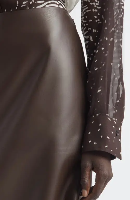 FERRAGAMO Lambskin Leather Pencil Skirt