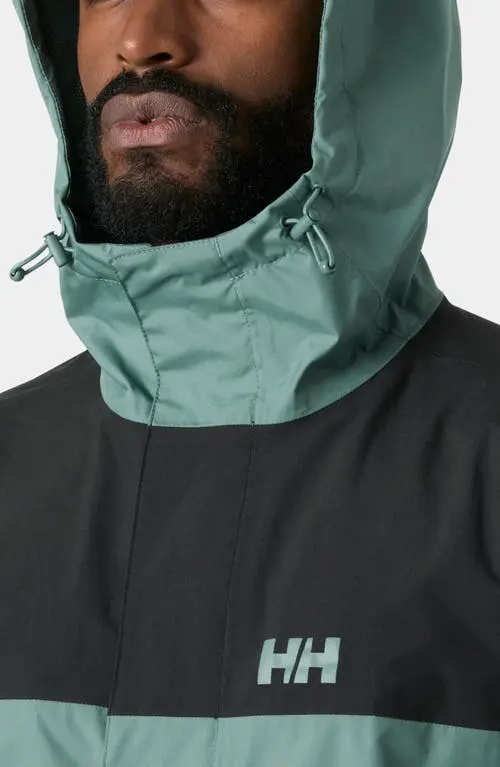Helly Hansen Waterproof Hooded Rain Jacket - Opal Green