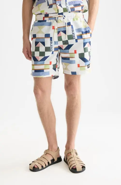 Scotch & Soda Patchwork Print Swim Trunks - Patchwork Infinity