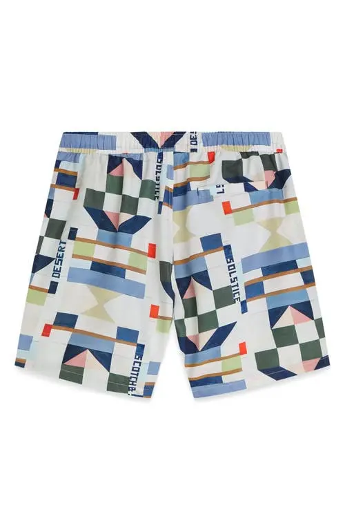 Scotch & Soda Patchwork Print Swim Trunks
