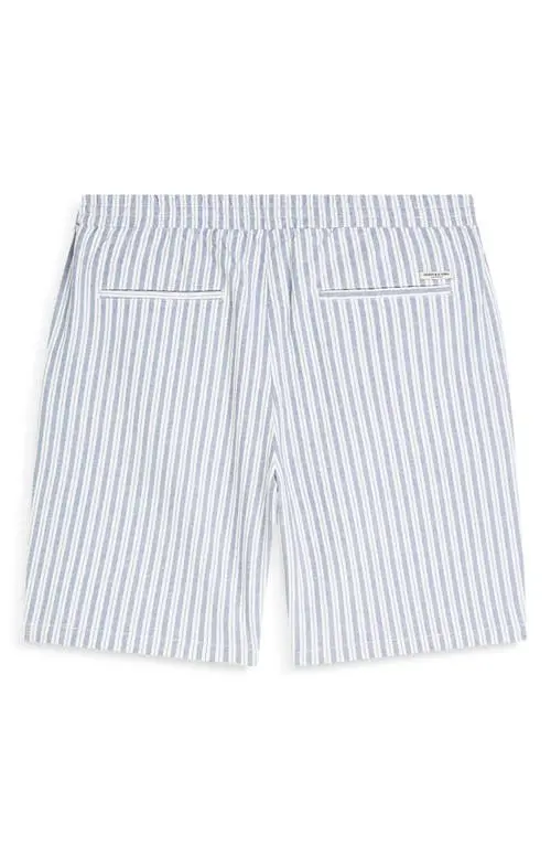 Scotch & Soda Stretch Cotton & Linen Bermuda Shorts - Infinity Stripe