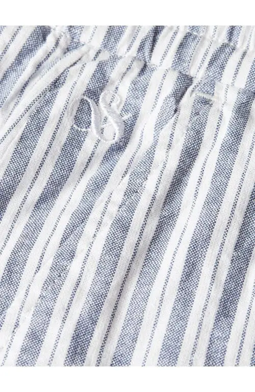 Scotch & Soda Stretch Cotton & Linen Bermuda Shorts - Infinity Stripe