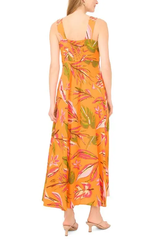 Vince Camuto Smocked Back Sleeveless Maxi Dress - Exuberance