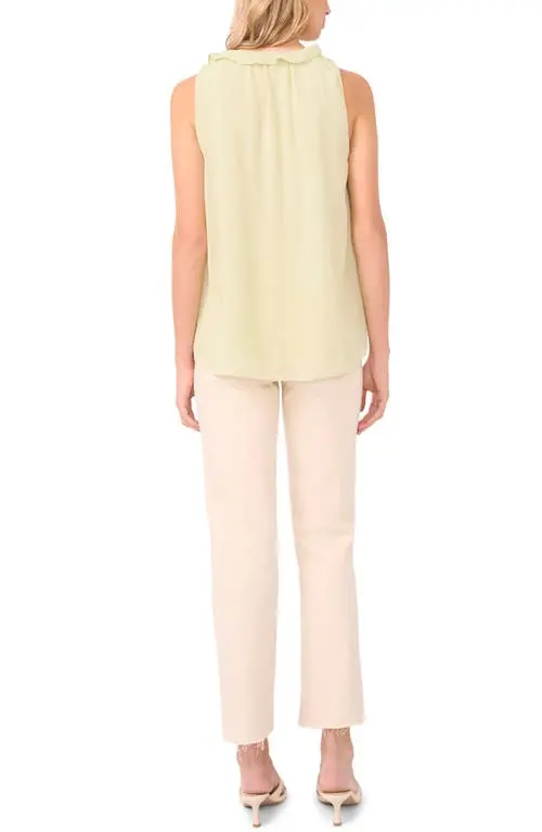 Vince Camuto Ruffle Sleeveless Top - Lily Green
