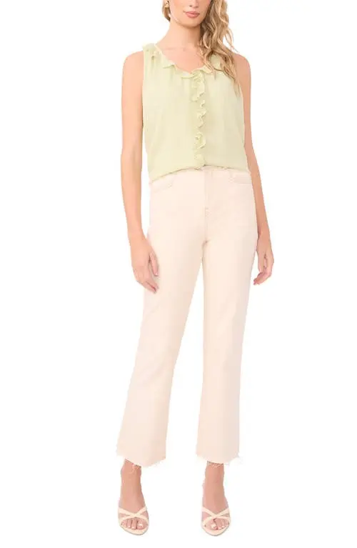 Vince Camuto Ruffle Sleeveless Top - Lily Green