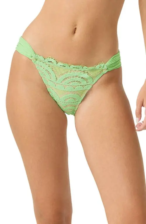 PQ SWIM Lace Front Bikini Bottom - Matcha