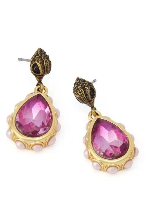 Kurt Geiger Eagle Faux Pearl & Crystal Drop Earrings