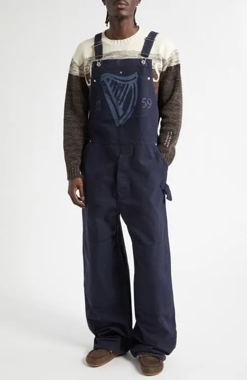JW Anderson X Guinness Cotton Canvas Workwear Overalls - Indigo