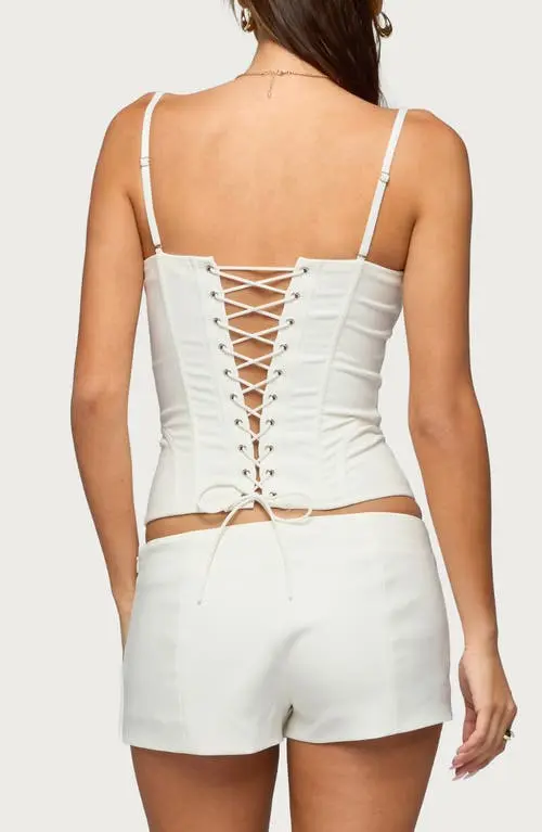 EDIKTED Alixa Pleated Corset Top
