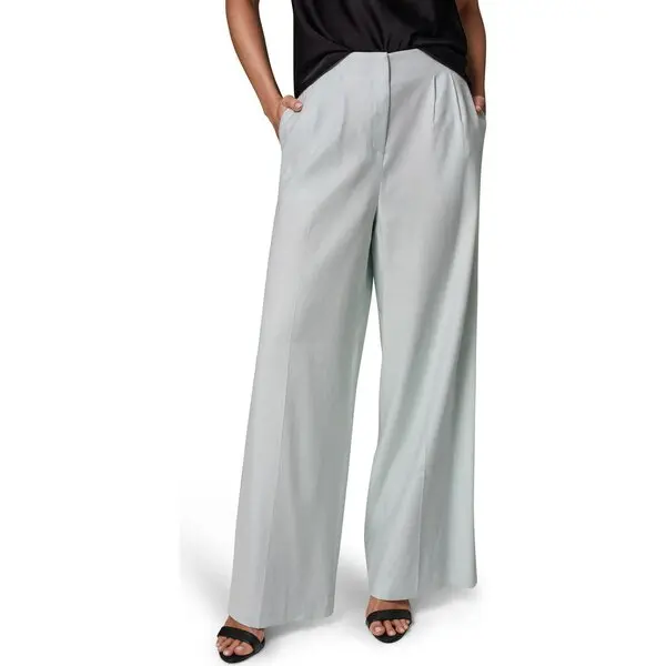Donna Karan New York Wide-leg Linen Blend Pants - Skylight