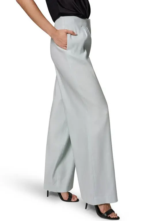 Donna Karan New York Wide-leg Linen Blend Pants - Skylight