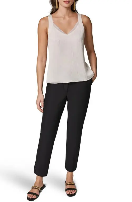 Donna Karan New York Chiffon Trim Shell Top