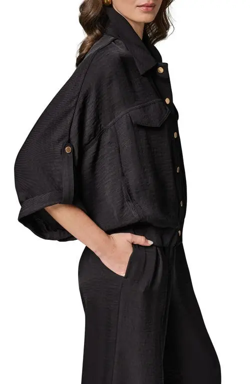 Donna Karan New York Dolman Sleeve Button-up Top