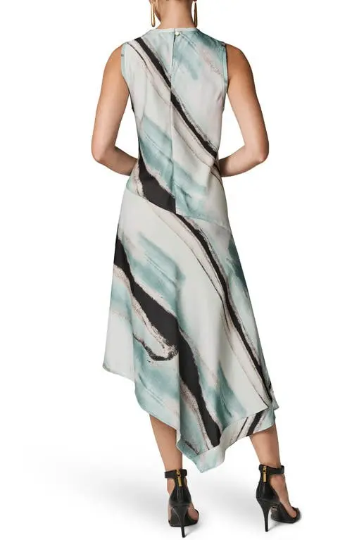 Donna Karan New York Sleeveless Asymmetric Hem Dress - Waterlily Multi