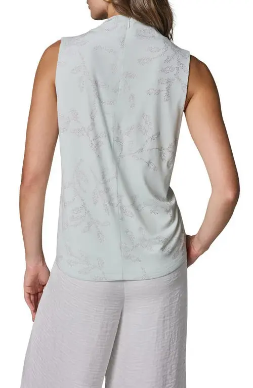 Donna Karan New York Hotfix Twist Drape Sleeveless Top - Skylight