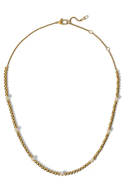Nadri Esme Faux Pearl Tennis Necklace - Gold