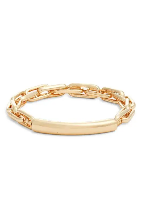 Nordstrom Hammered Tube Chain Bracelet - Gold