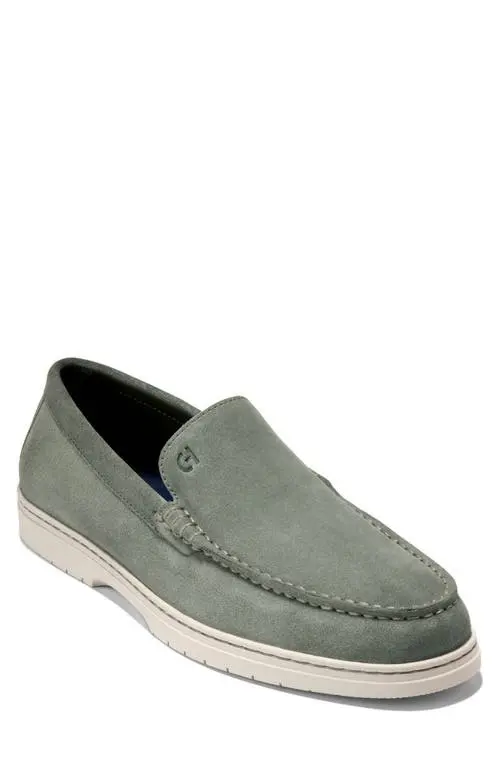 Cole Haan Greenwich Grand Venetian Loafer - Dusty Olive Suede/angora