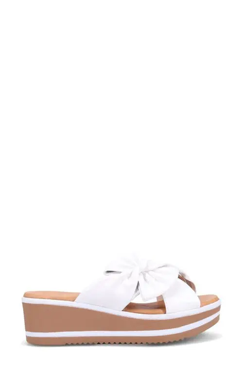 Ron White Paislee Platform Wedge Slide Sandal - White