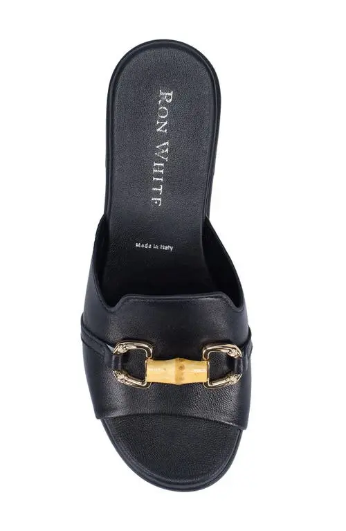 Ron White Gwyna Platform Slide Sandal - Onyx