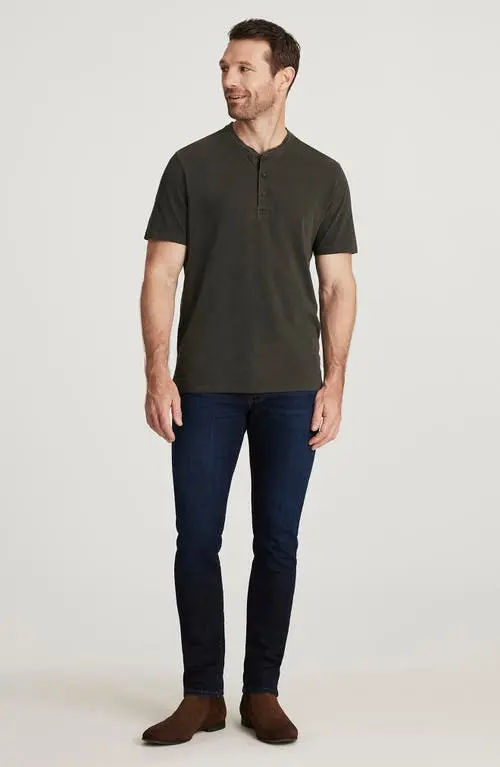 34 Heritage Slub Cotton Short Sleeve Henley - Peat