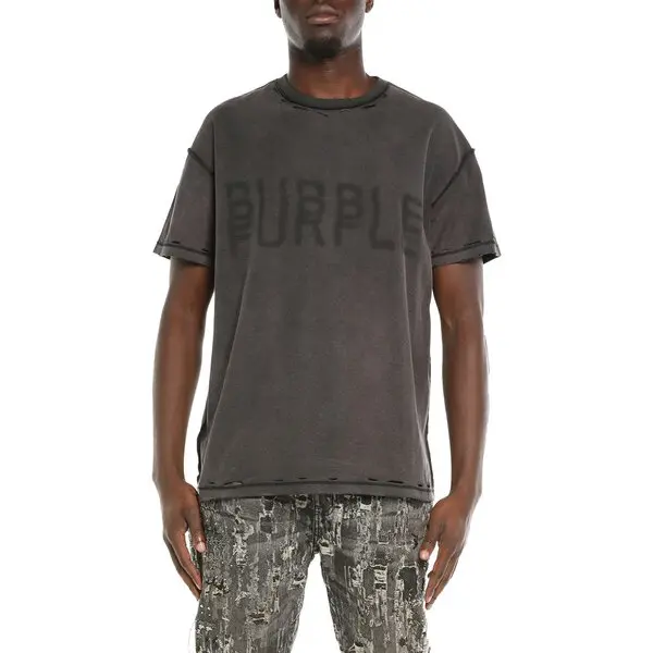 PURPLE BRAND Inside Out Distressed Cotton T-shirt