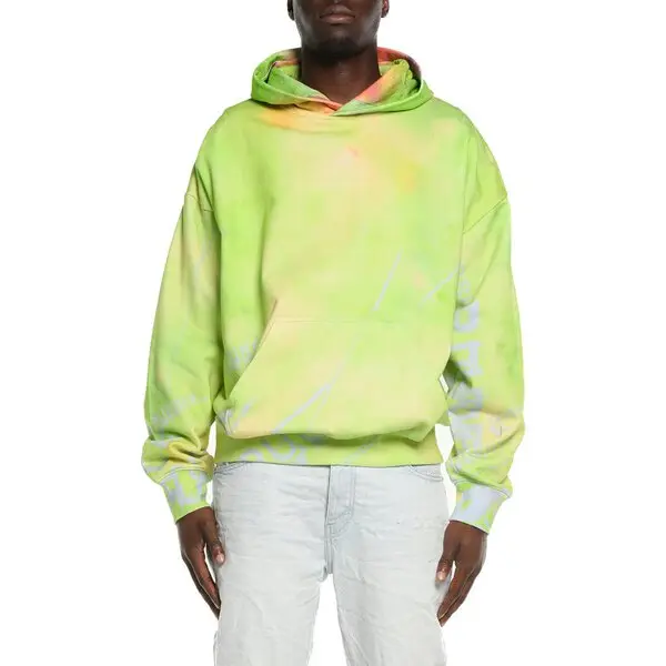 PURPLE BRAND Oversized Cotton Hoodie With Sleeve Graphics