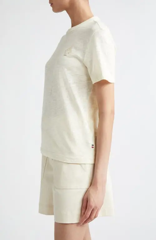 Moncler Logo Patch T-shirt - Pale Ivory