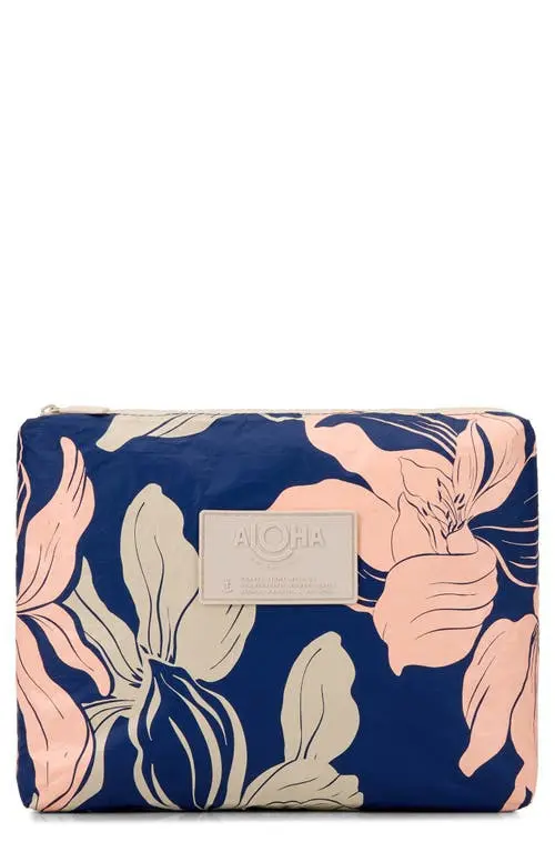 ALOHA COLLECTION Mid Hoaloha Zip Pouch - Navy