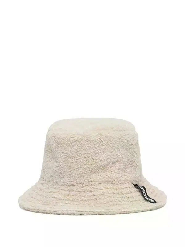 Moschino Textured Logo-patch Hat - Neutrals