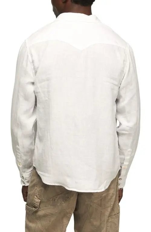 Lucky Brand Linen Snap-up Western Shirt