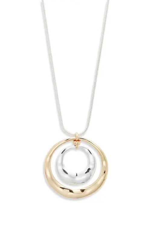 Nordstrom Concentric Circle Pendant Necklace - Gold- Silver