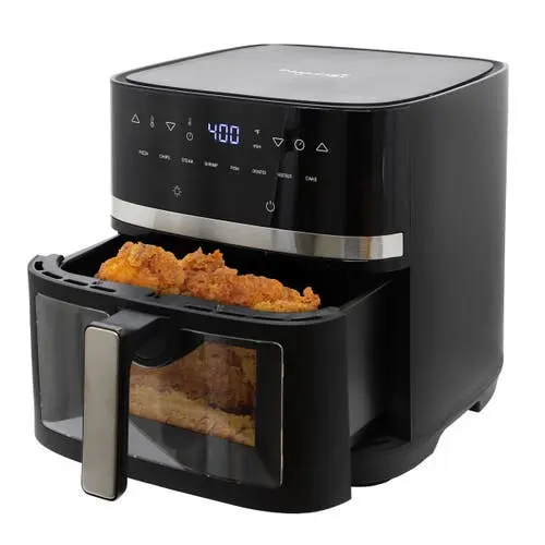 MEGACHEF 8.5 Quart Digital Electric Air Fryer With Transparent Window - Black