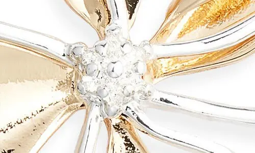 Nordstrom Crystal Center Open Petal Drop Earrings