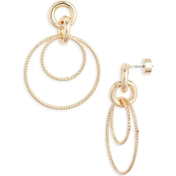 Nordstrom Linked Hoop Earrings - Gold