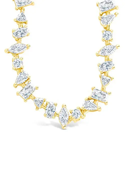 Sterling Forever Ellery Cubic Zirconia Tennis Necklace - Gold