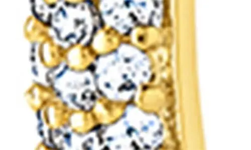Sterling Forever Mallory Pavè Cubic Zirconia Hoop Earrings - Gold