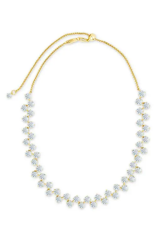 Sterling Forever Carson Cubic Zirconia Choker Necklace - Gold