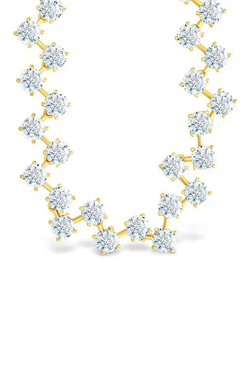 Sterling Forever Carson Cubic Zirconia Choker Necklace - Gold