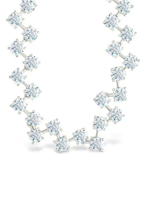 Sterling Forever Carson Cubic Zirconia Choker Necklace - Silver
