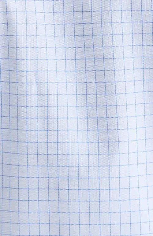 Nordstrom Trim Fit Check Premium Non Iron Cotton Dress Shirt