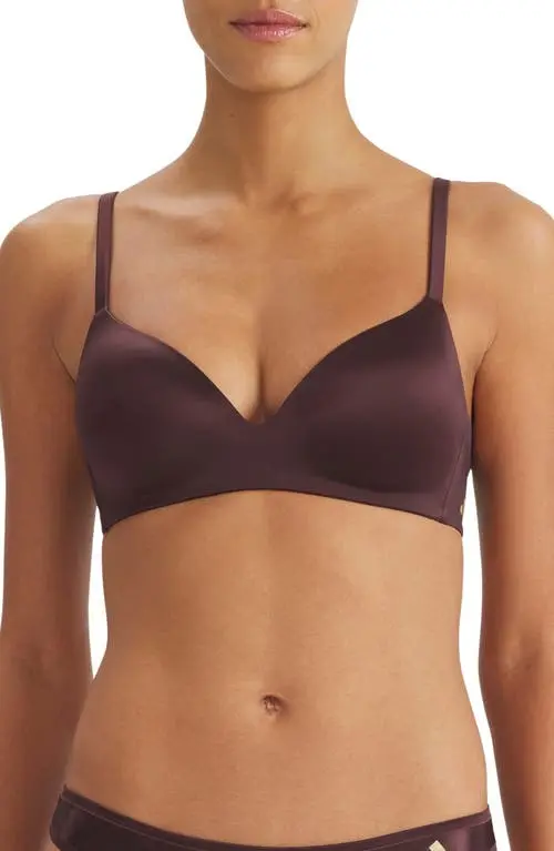 ADIDAS ORIGINALS Plunge Wireless T-shirt Bra - Shadow Brown