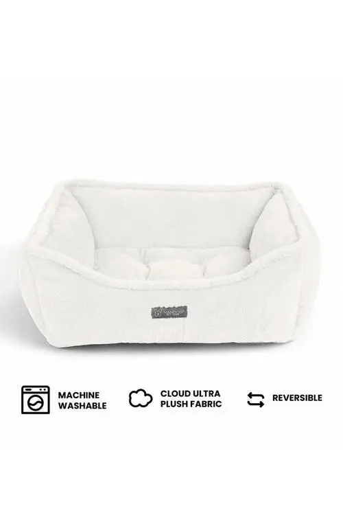 NANDOG PET GEAR Super Cloud Dog Bed- Reversible Cat & Dog Bed - Pearl White
