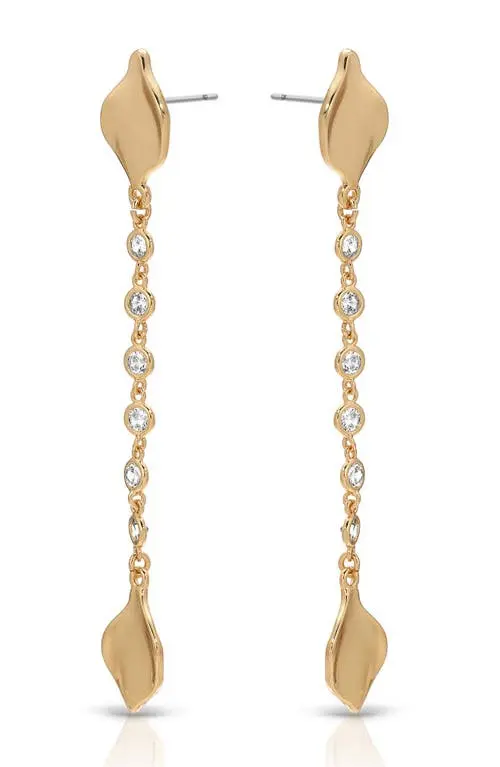 Ettika Crystal Bloom Linear Drop Earrings