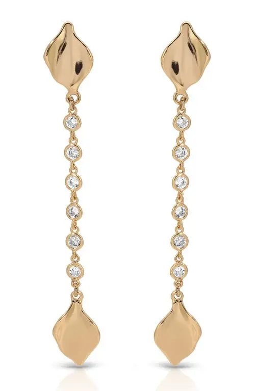 Ettika Crystal Bloom Linear Drop Earrings