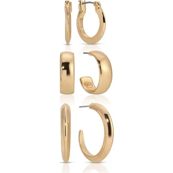 Ettika Set Of Hoop Earrings - Gold